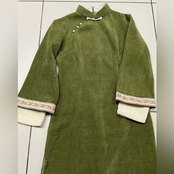 cheongsam ， | Dresses | L Cheongsam Thick Cheongsam In Winter Dress ...